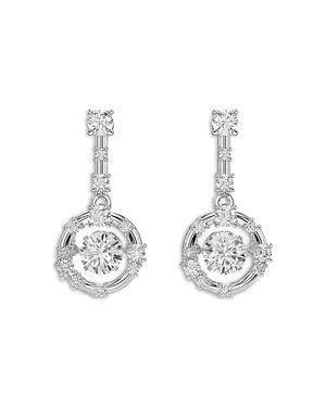 SWAROVSKI Constella Dancing Stone Drop Earrings - Silver