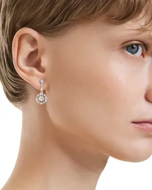 SWAROVSKI Constella Dancing Stone Drop Earrings - Silver