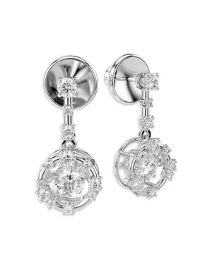 SWAROVSKI Constella Dancing Stone Drop Earrings - Silver
