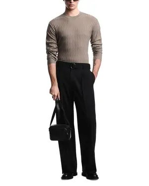 Emporio Armani Geometric Diamond Wool Pullover Sweater - Beige