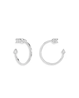 SWAROVSKI Idyllia Arrow Hoop Earrings - Silver