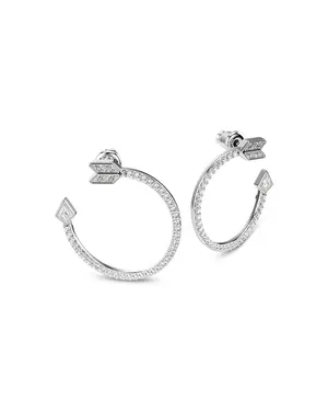 SWAROVSKI Idyllia Arrow Hoop Earrings - Silver