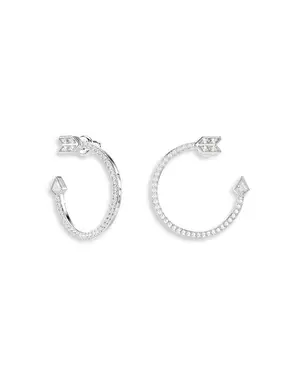 SWAROVSKI Idyllia Arrow Hoop Earrings - Silver