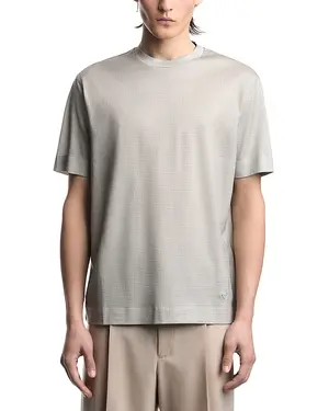 Emporio Armani Geometric Square Jacquard T-shirt - Blue