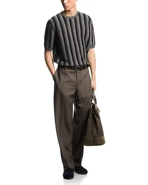 Emporio Armani Two Tone Jagged Motif T-shirt Sweater