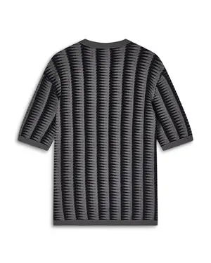 Emporio Armani Two Tone Jagged Motif T-shirt Sweater