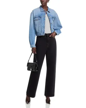 ANINE BING Quincy Trucker Jacket - Cascade Blue