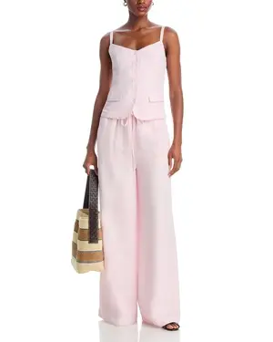 French Connection Cooper Wide-leg Trousers - Pink Icing