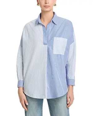 French Connection Striped Popover Shirt