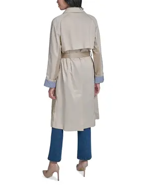 Karl Lagerfeld Paris Double Breasted Trench Coat