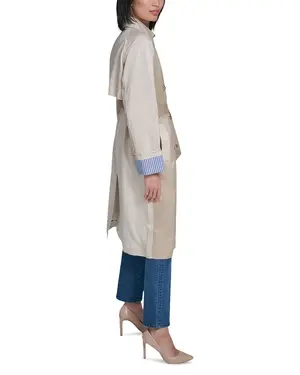 Karl Lagerfeld Paris Double Breasted Trench Coat