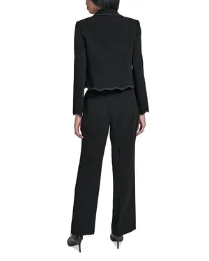 Karl Lagerfeld Paris Cropped Scalloped Jacket