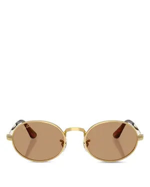 Ray-ban Oval Sunglasses - Gold/brown