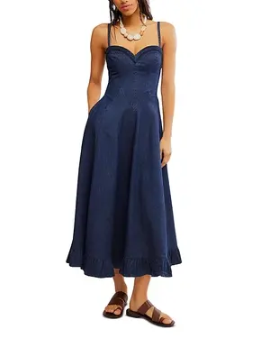 Free People Another Season Midi Dress - Rinse