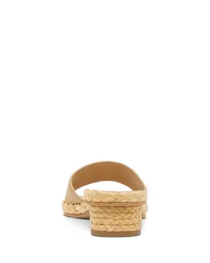 Dolce Vita Dixi Suede Espadrille Slide Sandals - Camel Suede