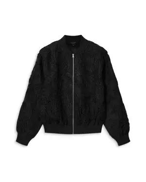 ALLSAINTS Jade Embellished Bomber Jacket - Black