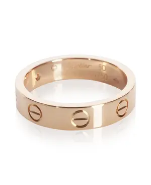 CARTIER Small Love 18k Rose Gold Ring - Pink