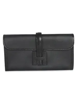 Hermès Jige Elan Touch 29 Leather Handbag - Black