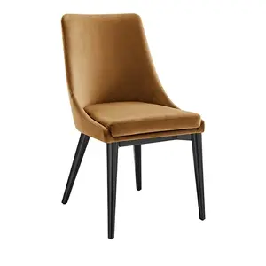 MODWAY Viscount Performance Velvet Dining Chair - Cognac
