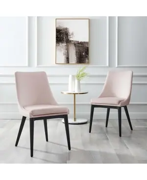 MODWAY Viscount Performance Velvet Dining Chair - Pink