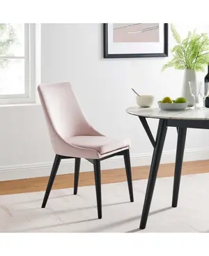 MODWAY Viscount Performance Velvet Dining Chair - Pink