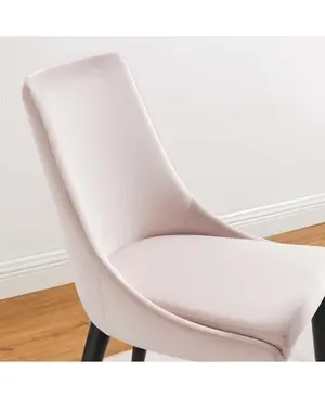 MODWAY Viscount Performance Velvet Dining Chair - Pink