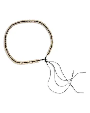 Sandro Jewelry Belt With Leather Tie - Silver