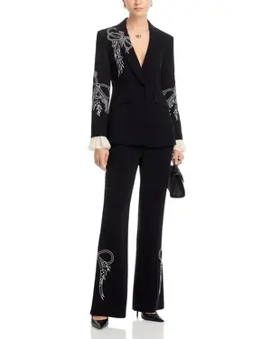 Cinq À Sept Cascading Ribbon Cheyenne Blazer - Black/ivory