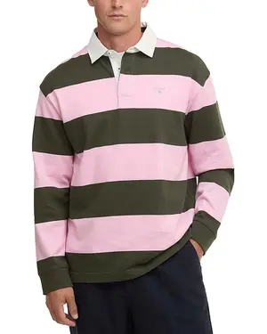 Barbour Broome Stripe Rugby Shirt - Pink