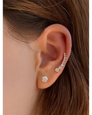 ZOE LEV 14k Yellow Lab Grown Diamond Left Ear Crawler