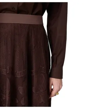 Gerard Darel Jany Lace Midi Skirt