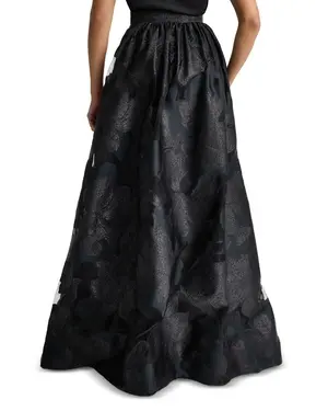 St. John Floral Burnout Organza Skirt