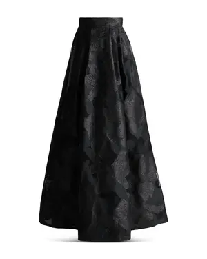St. John Floral Burnout Organza Skirt