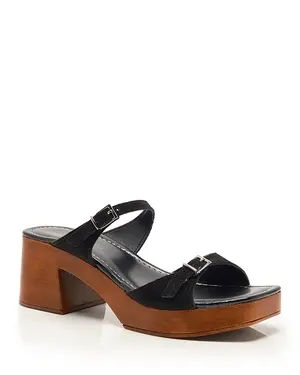 Free People Beck Clog Sandals - Black Tide