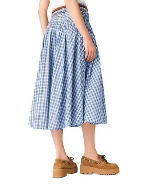 Maje Rhinestone Embellished Cotton Maxi Skirt