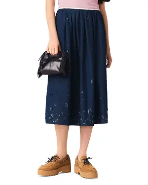 Maje Contrast Stitching Skirts