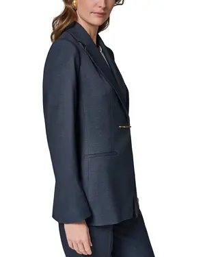 Donna Karan New York Notched Lapel Long Blazer