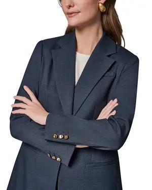 Donna Karan New York Notched Lapel Long Blazer