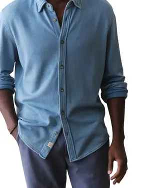 Marine Layer Pacifica Stretch Shirt - Indigo