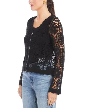 Fifteen Twenty Nelly Crochet Soft Jacket