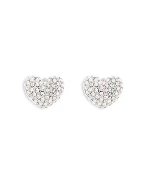 Marc Jacobs The Heart Pave Earrings - Silver/crystal