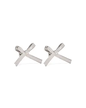 Marc Jacobs The Lingerie Bow Earrings Silver