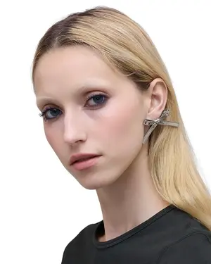 Marc Jacobs The Lingerie Bow Earrings - Silver