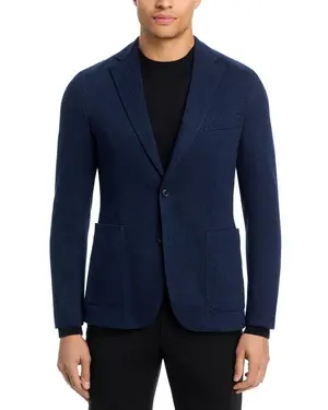 BOSS Hanry Jersey Herringbone Sport Coat - Dark Blue