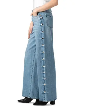 Blanknyc High-rise Straight Jeans With Studded Detail