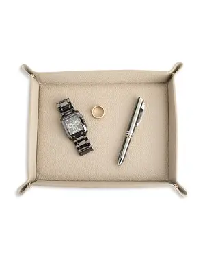 ROYCE NEW YORK Large Catchall Valet Tray - Taupe