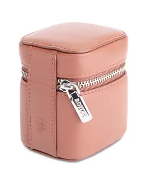 ROYCE NEW YORK International Travel Adapter & Leather Case - Tan