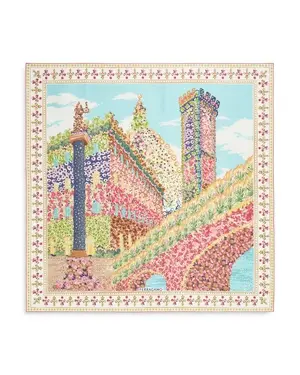 FERRAGAMO Palazzo Print Silk Scarf