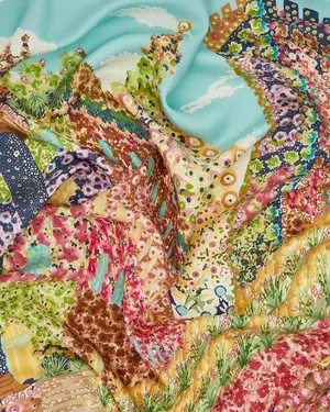 FERRAGAMO Palazzo Print Silk Scarf