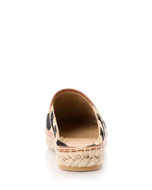 Valentino Garavani Vlogo Espadrille Mule Flats - Natural/black